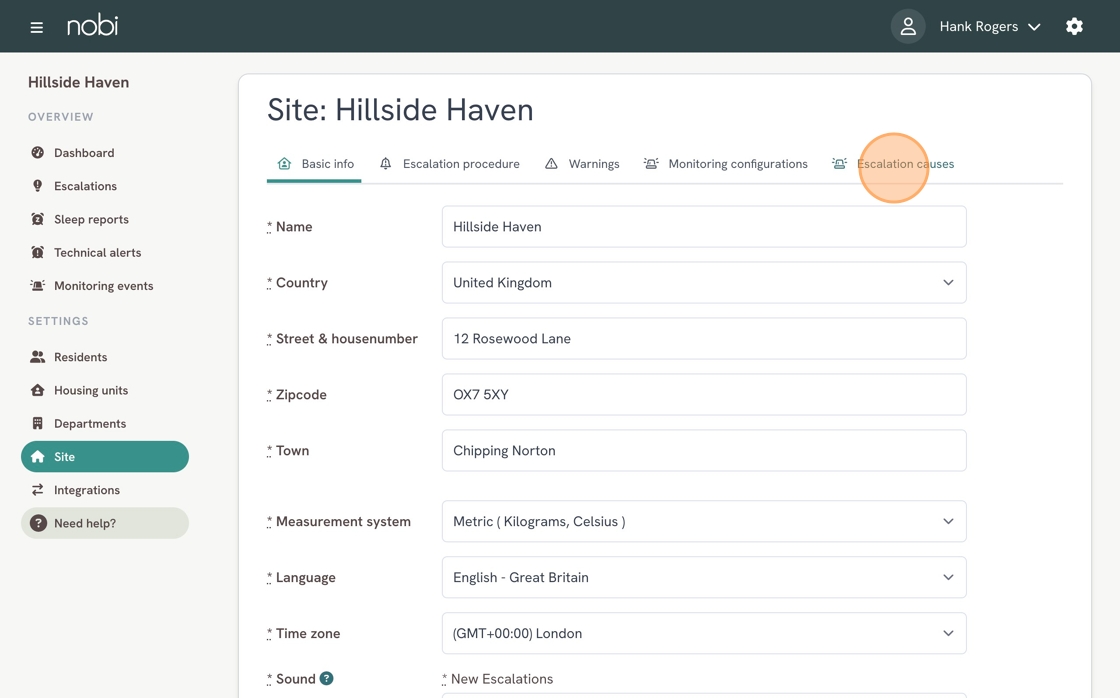 Set Escalation Causes – Nobi